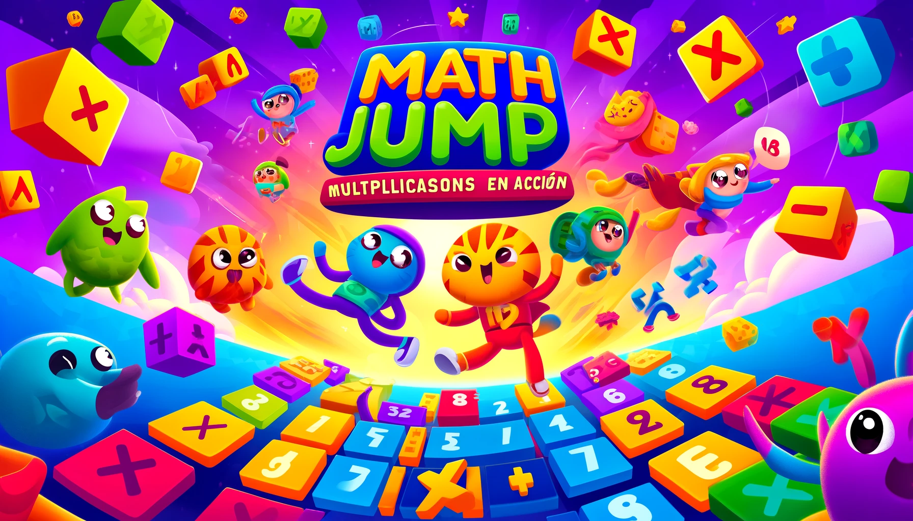 MathJump - Multiplicaciones en Acción - Videojuegos Educativos